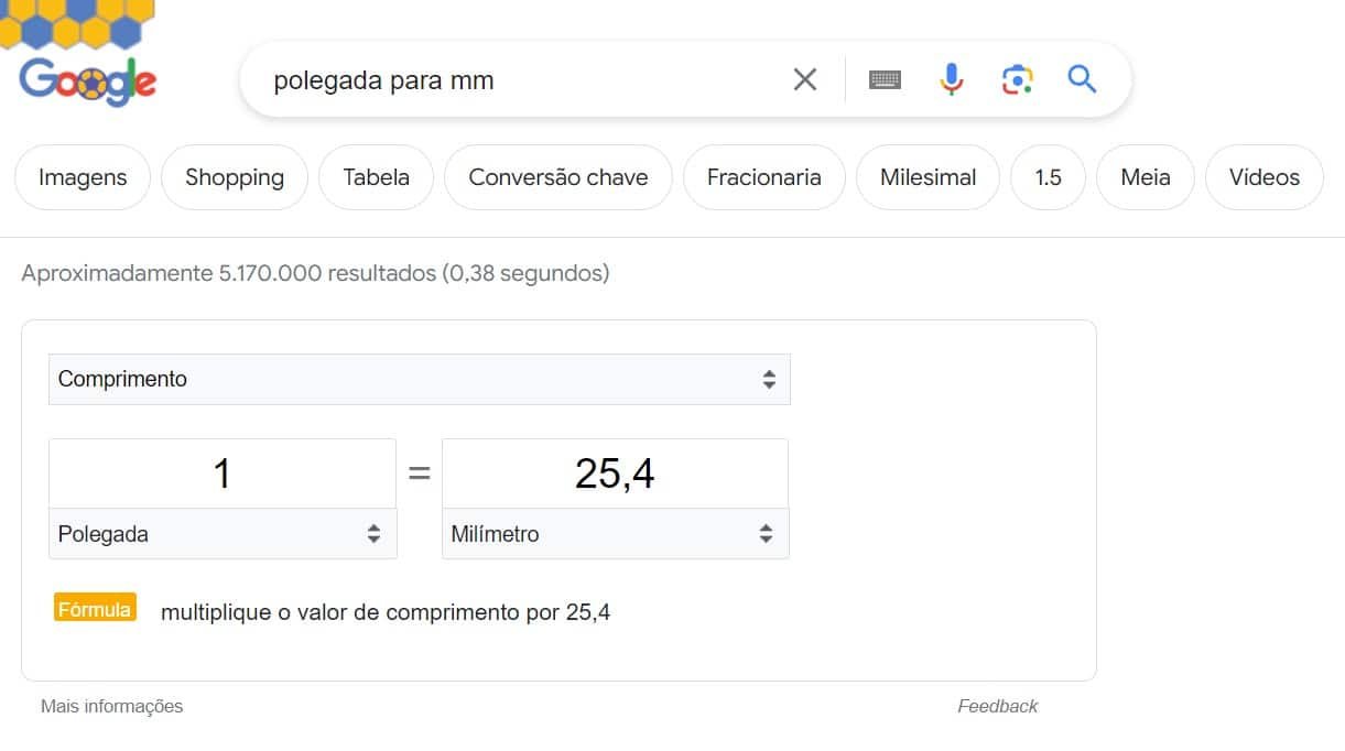 Milímetros x polegadas: cálculos de conversão +tabela Bônus.